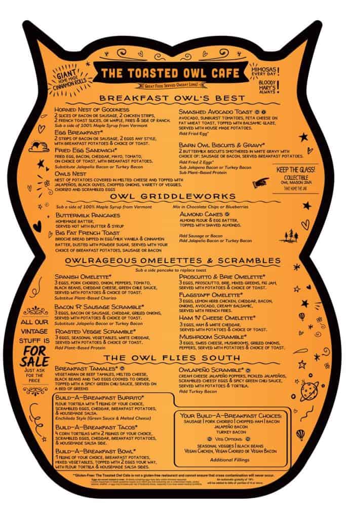 Menu - The Toasted Owl